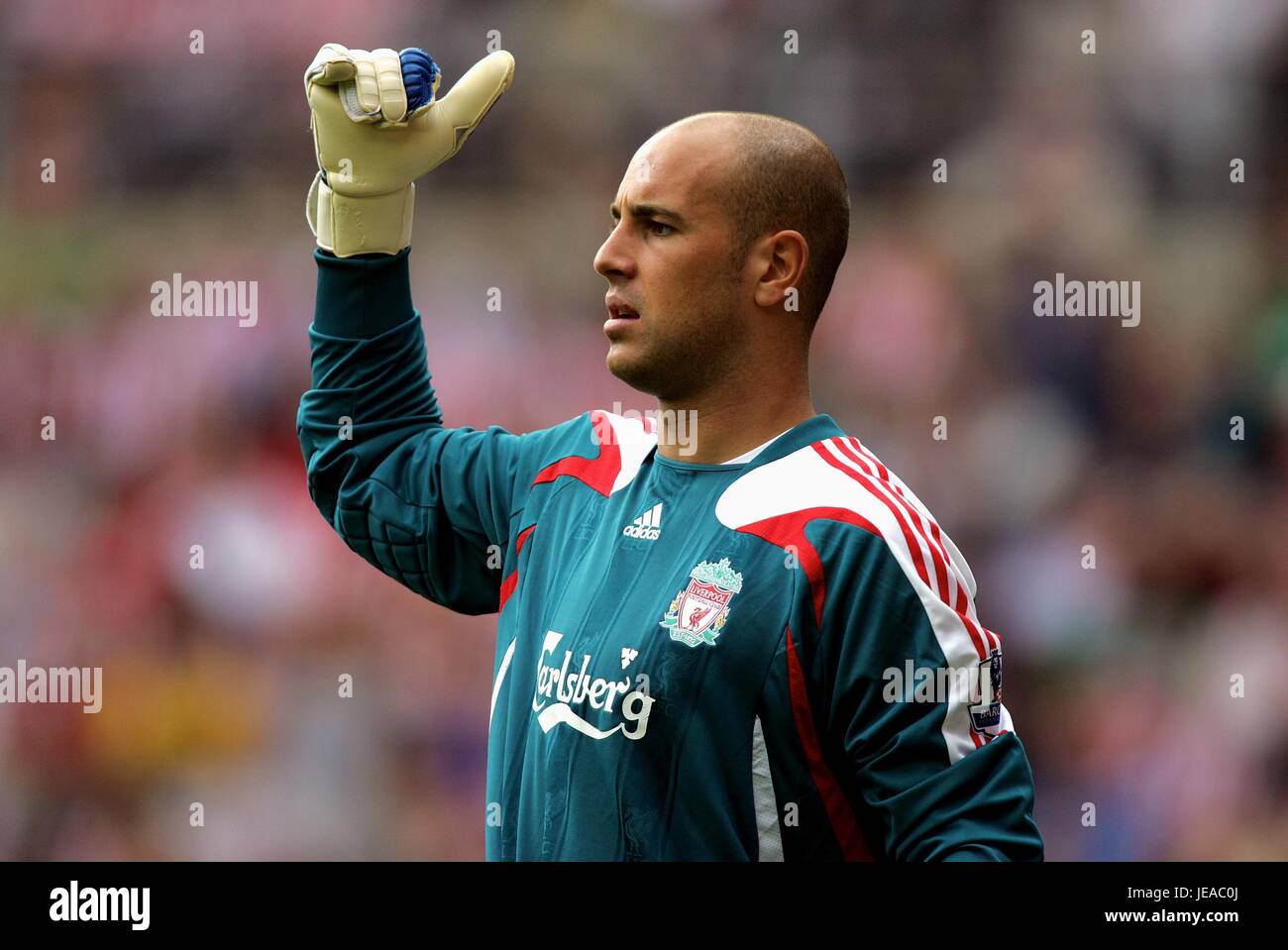 JOSE REINA LIVERPOOL FC STADIUM OF LIGHT SUNDERLAND ENGLAND 25 August ...