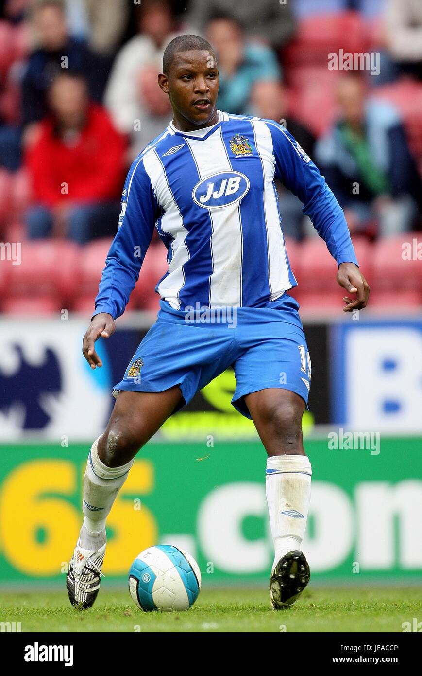 TITUS BRAMBLE WIGAN ATHLETIC FC JJB STADIUM WIGAN ENGLAND 18 August ...