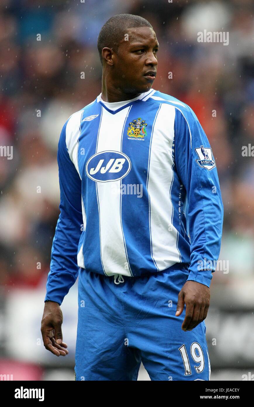 TITUS BRAMBLE WIGAN ATHLETIC FC JJB STADIUM WIGAN ENGLAND 18 August ...