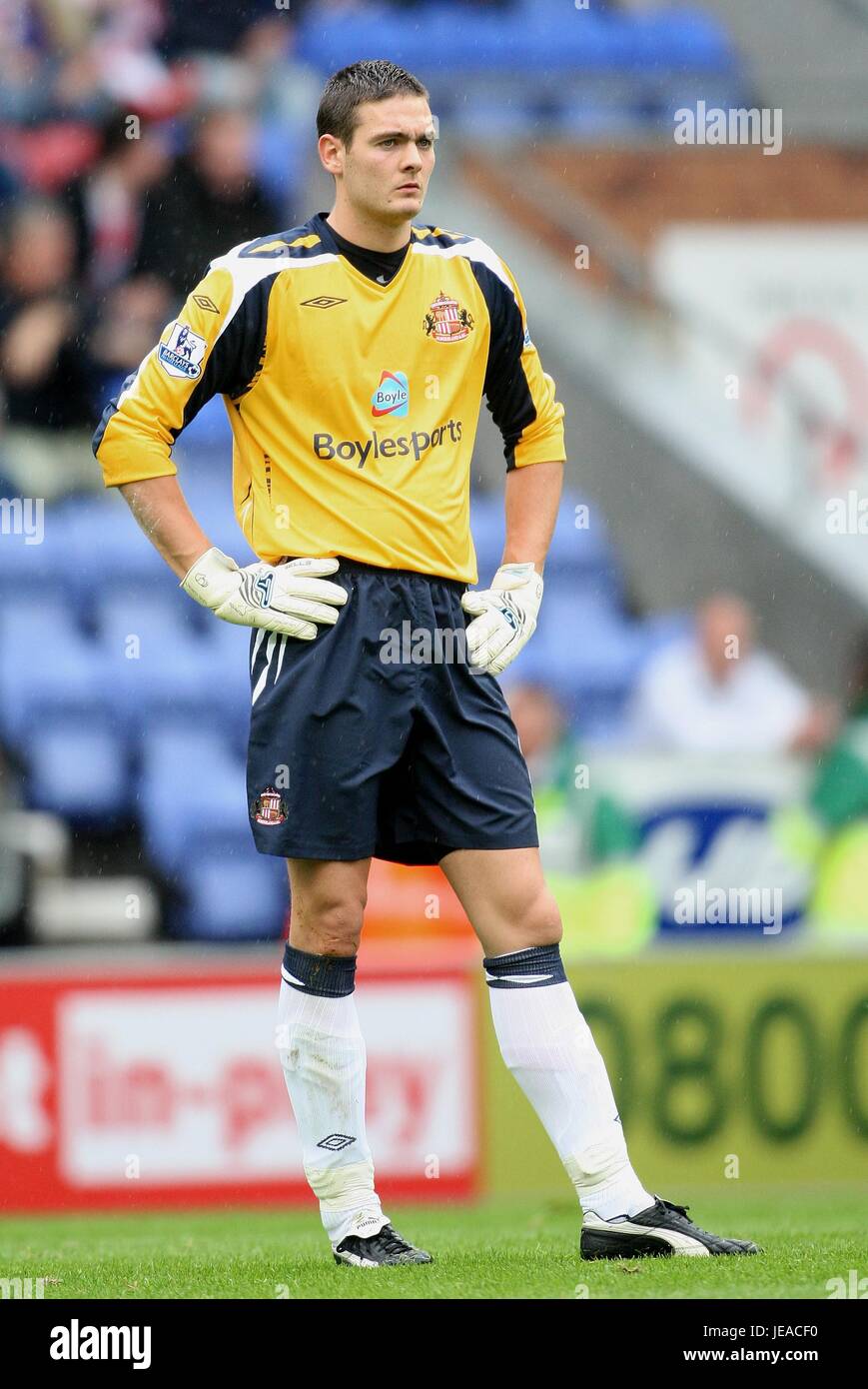 CRAIG GORDON SUNDERLAND FC JJB STADIUM WIGAN ENGLAND 18 August 2007 ...
