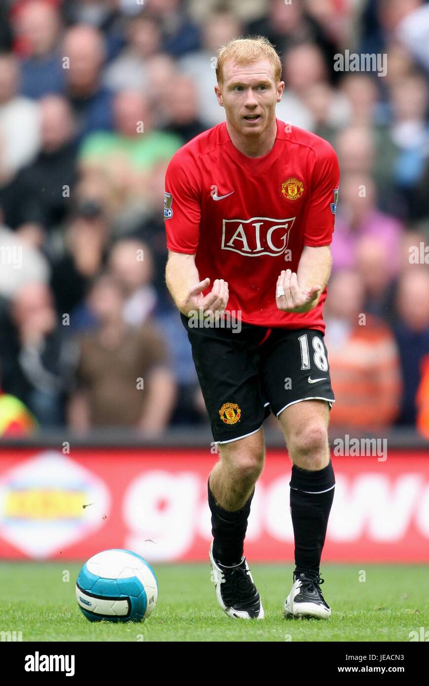 PAUL SCHOLES MANCHESTER UNITED FC CITY OF MANCHESTER STADIUM MANCHESTER ...