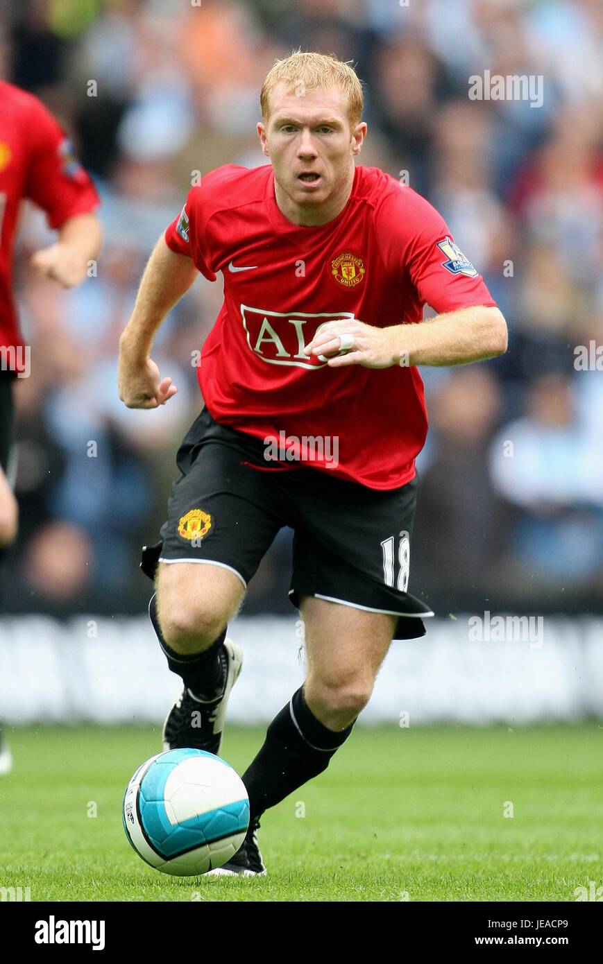 PAUL SCHOLES MANCHESTER UNITED FC CITY OF MANCHESTER STADIUM MANCHESTER ...