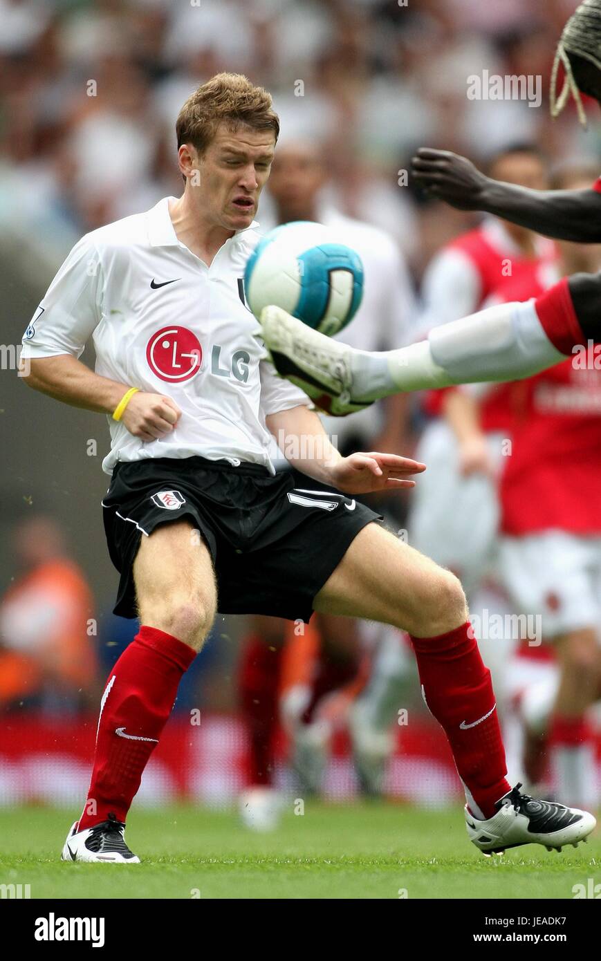 STEVEN DAVIS FULHAM FC EMIRATES STADIUM LONDON ENGLAND 12 August 2007 ...