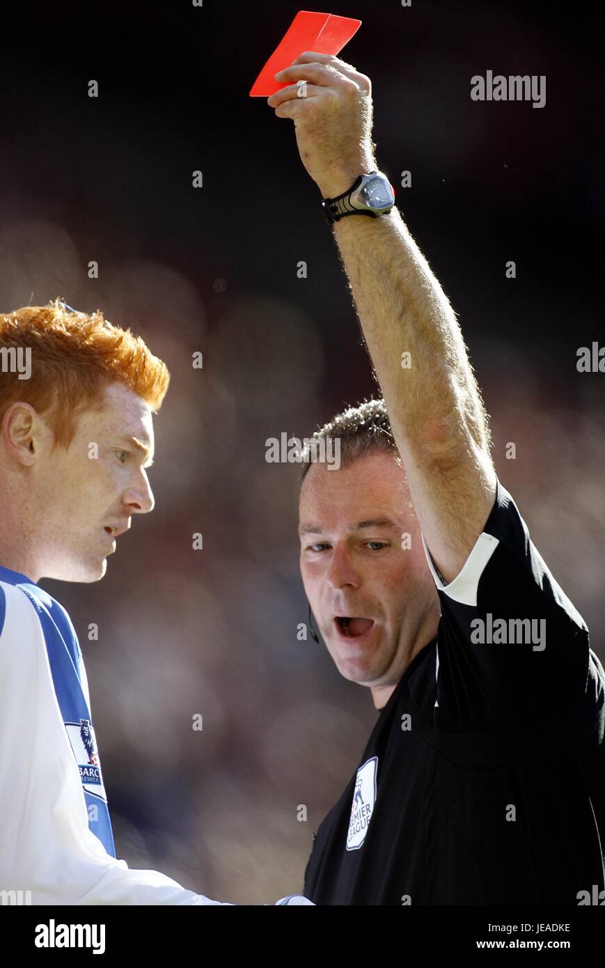DAVE KITSON IS SENT OFF MANCHESTER UNITED V READING OLD TRAFFORD ...