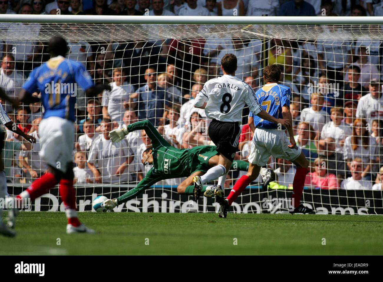 MATT OAKLEY SCORES DERBY V PORTSMOUTH PRIDE PARK DERBY ENGLAND 11 ...