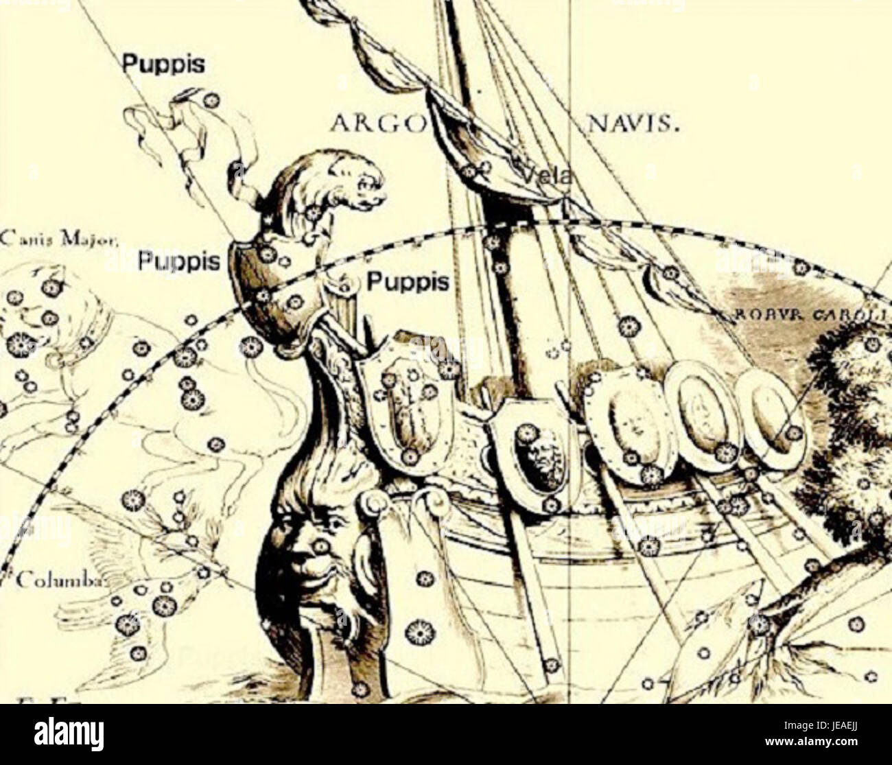 'Argo Navis' by Havelius is a detailed star chart mapping the Argo ...