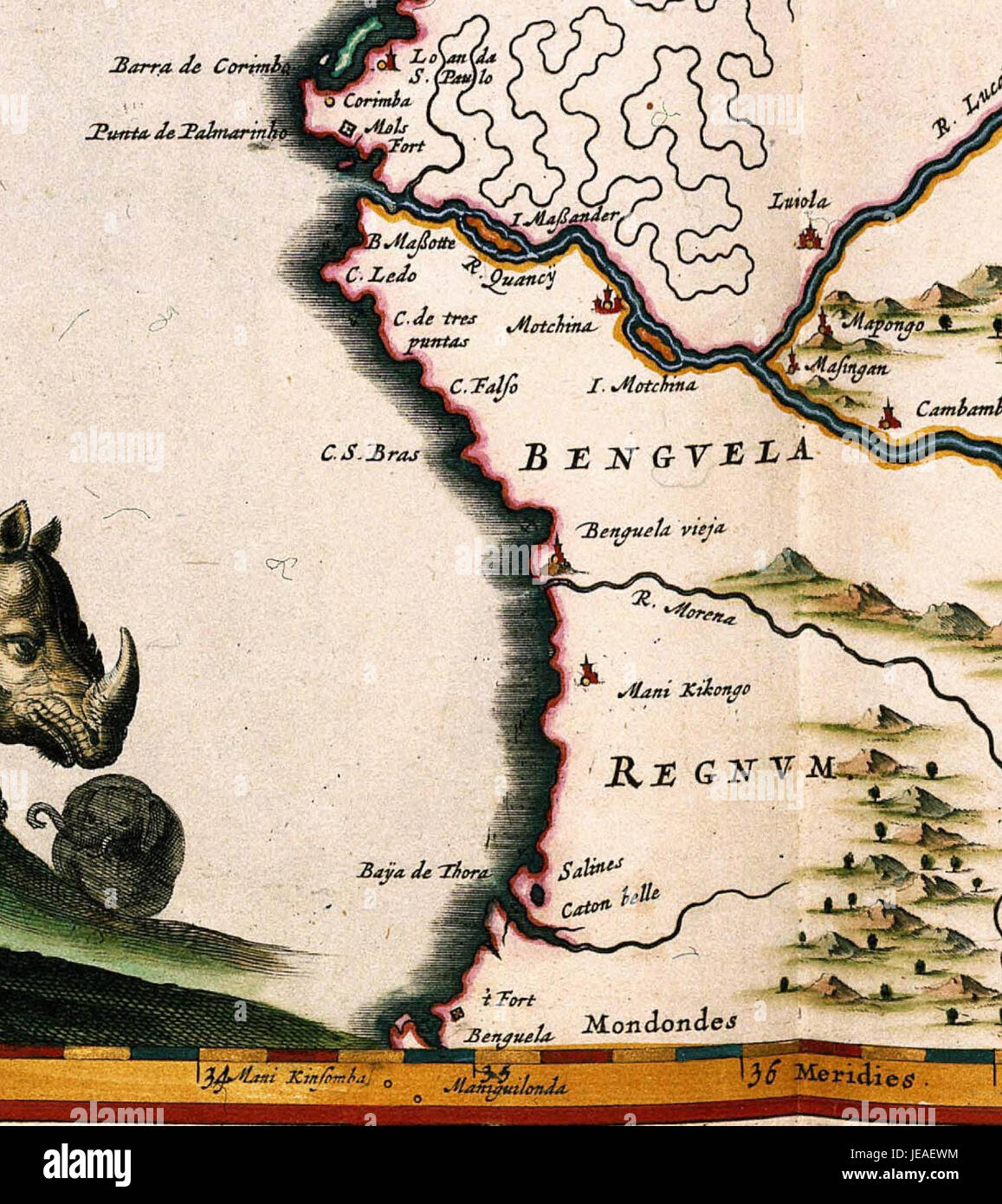 Atlas Van der Hagen's map of the Kingdom of Benguela depicts the ...