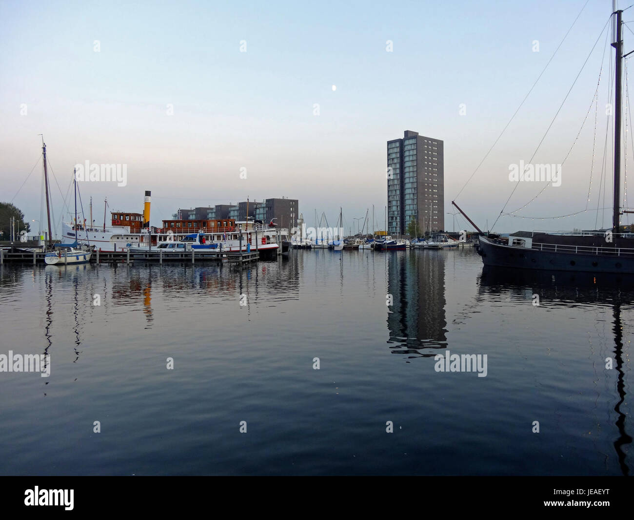 This image shows Almere Haven, a part of Almere in the Netherlands ...