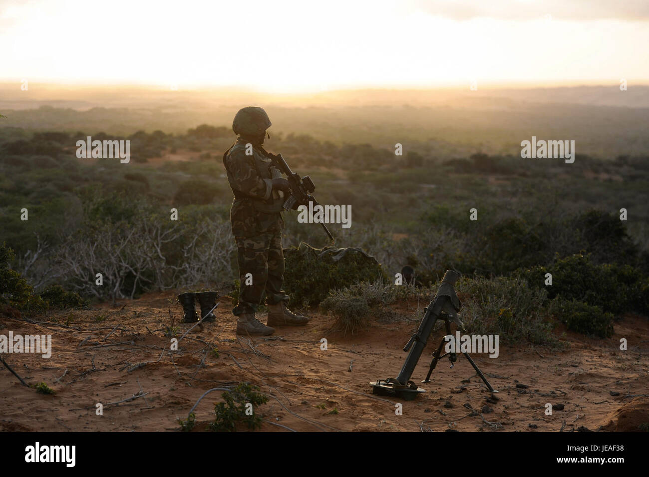 This image captures a military operation during the capture of Barawe ...