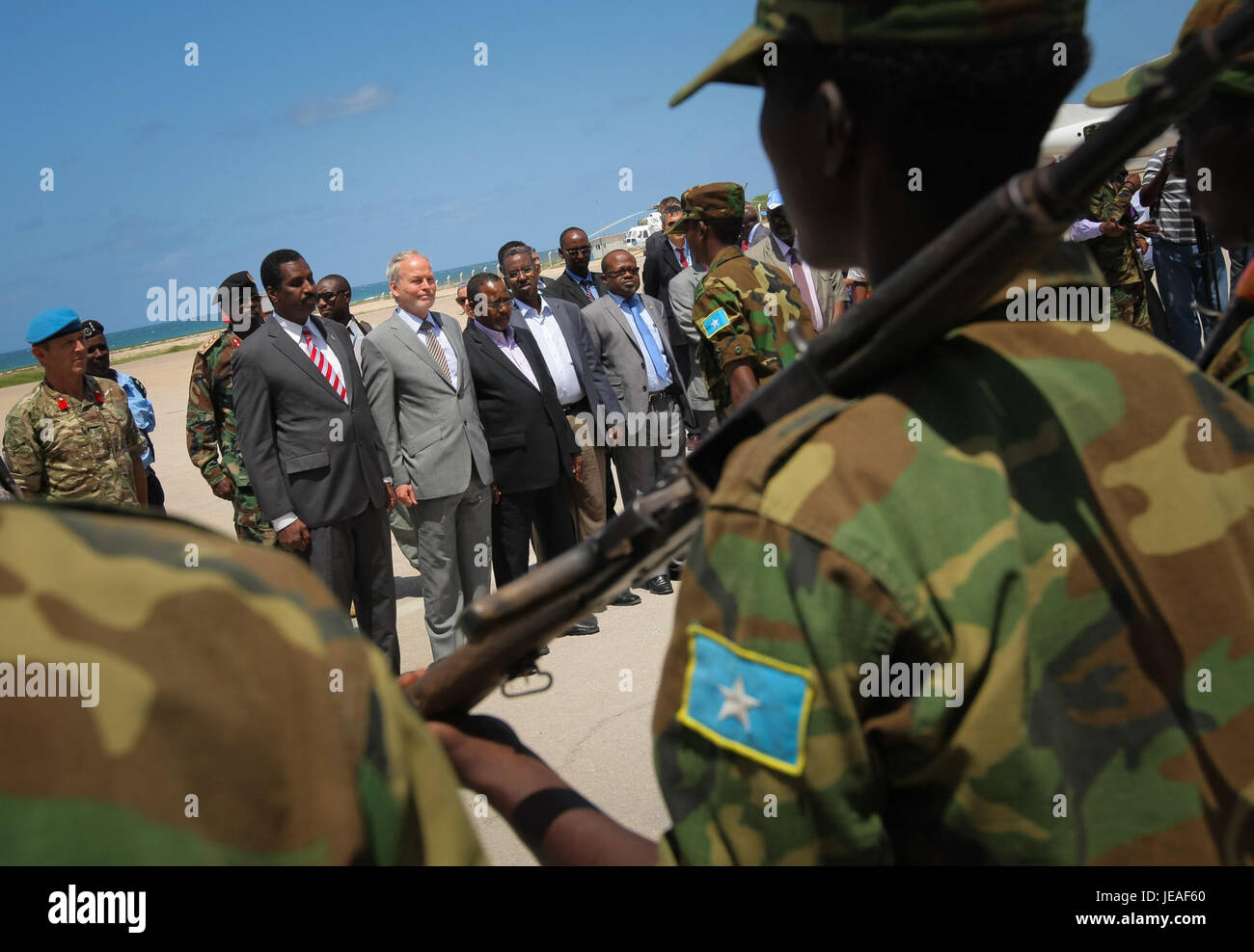 The image depicts the arrival of UN Special Representative of the ...