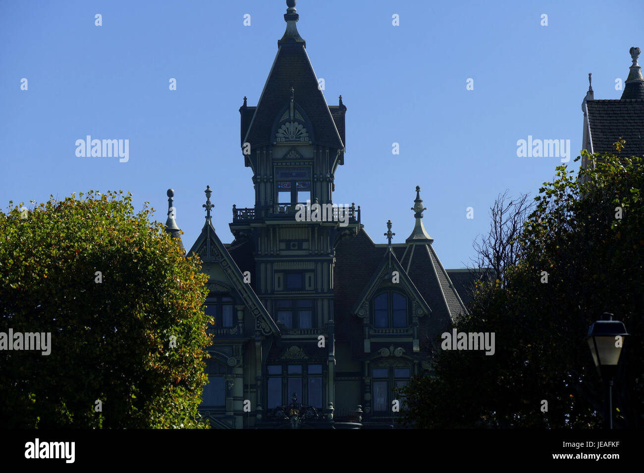 The Carson Mansion in Eureka, California, is a Victorian-era building ...