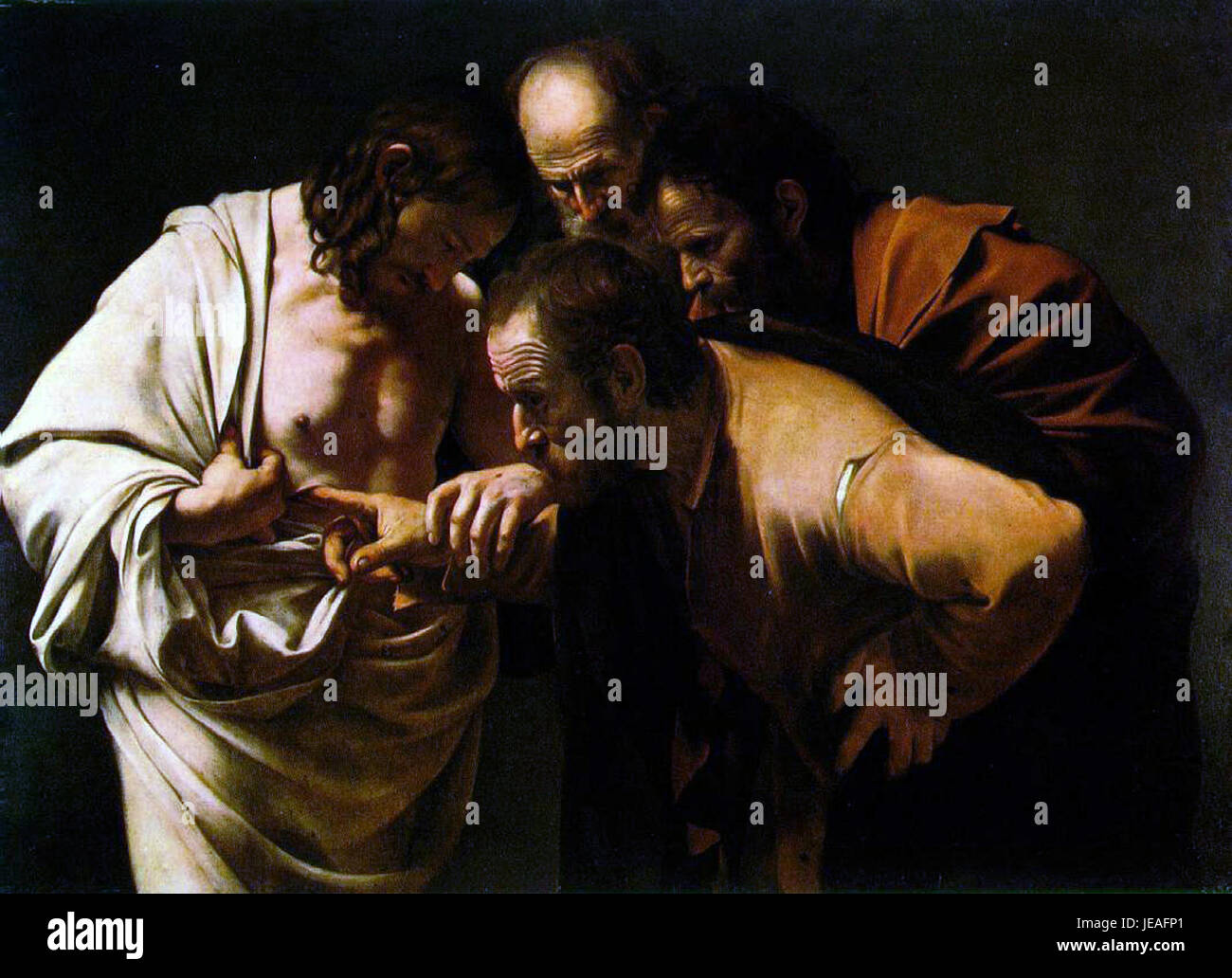 A famous painting by Caravaggio, depicting the moment of Doubting ...