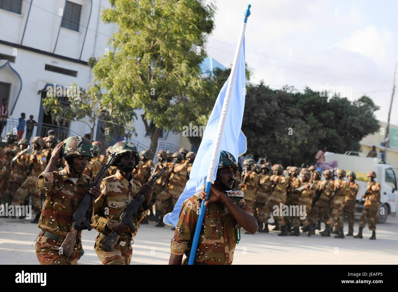 This image captures the Somali National Flag Day ceremony on October 12 ...
