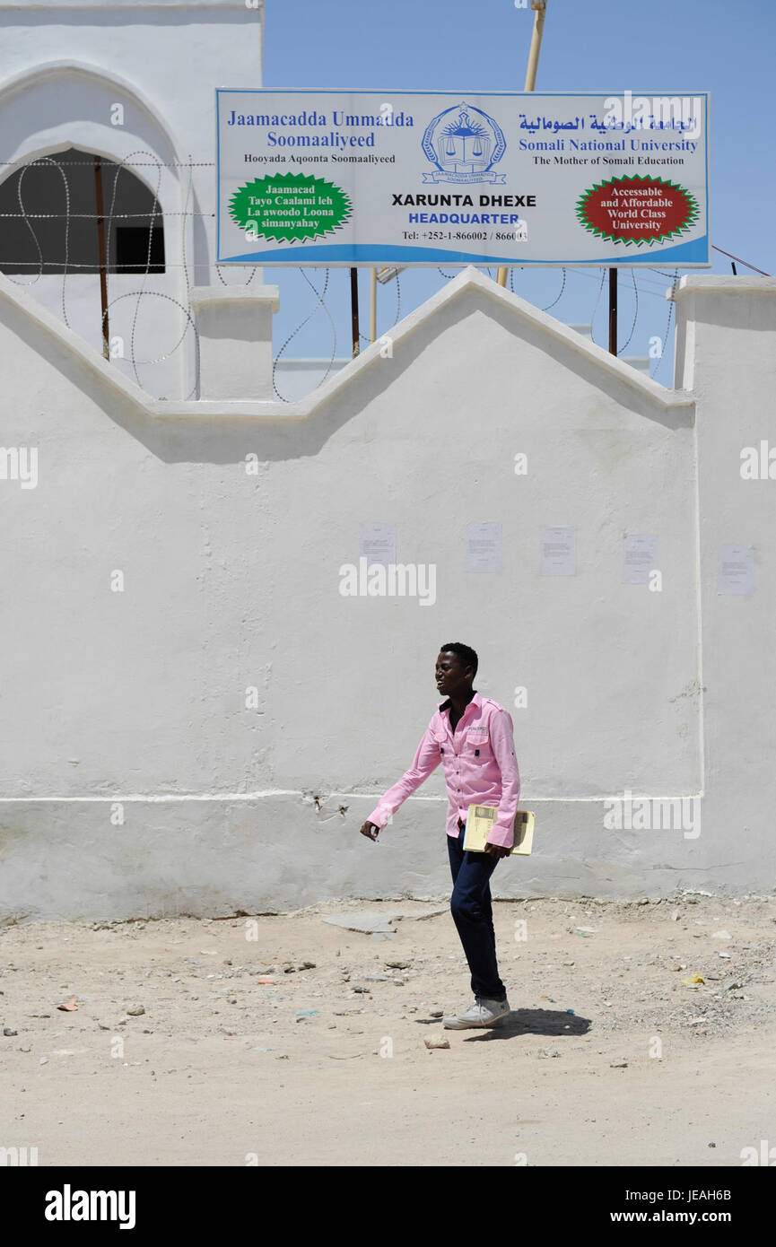 A photograph capturing the re-opening ceremony of Somali National ...