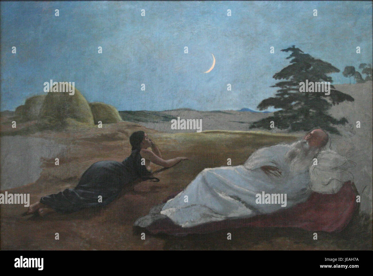 'Ruth et Booz' by Bazille is a 19th-century painting that illustrates a ...