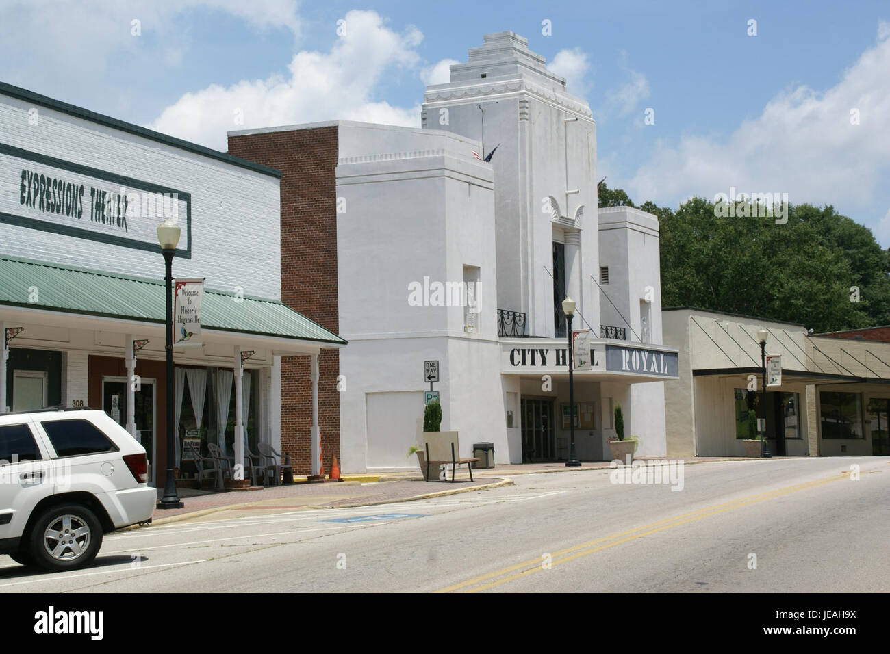 This image showcases the City Hall of Hogansville, Georgia, captured on ...