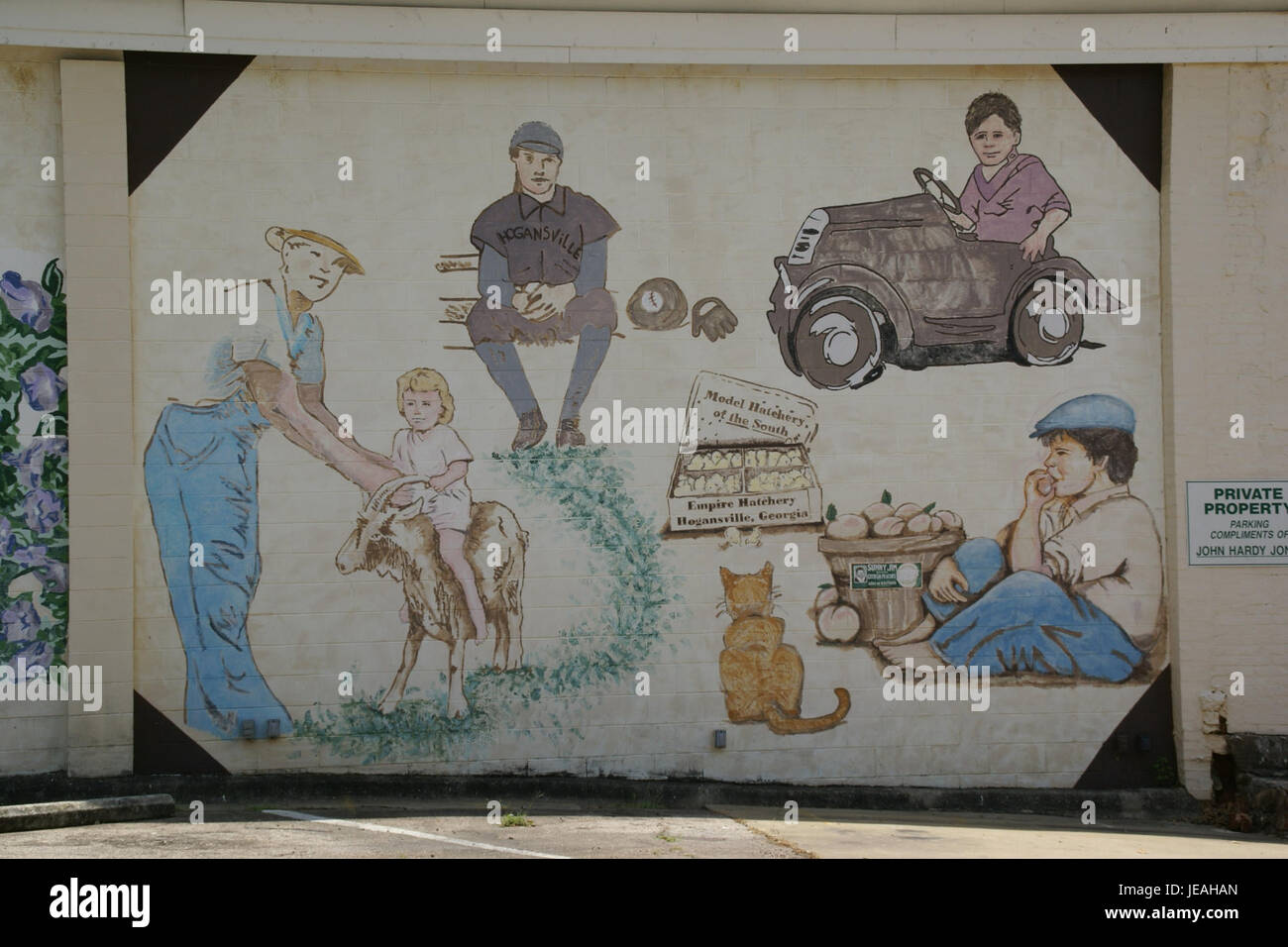 The wall painting at Lord St. in Hogansville, Georgia, is a large-scale ...