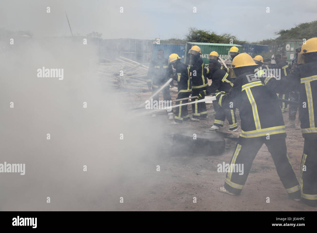 Demonstration fire department training hi-res stock photography and ...