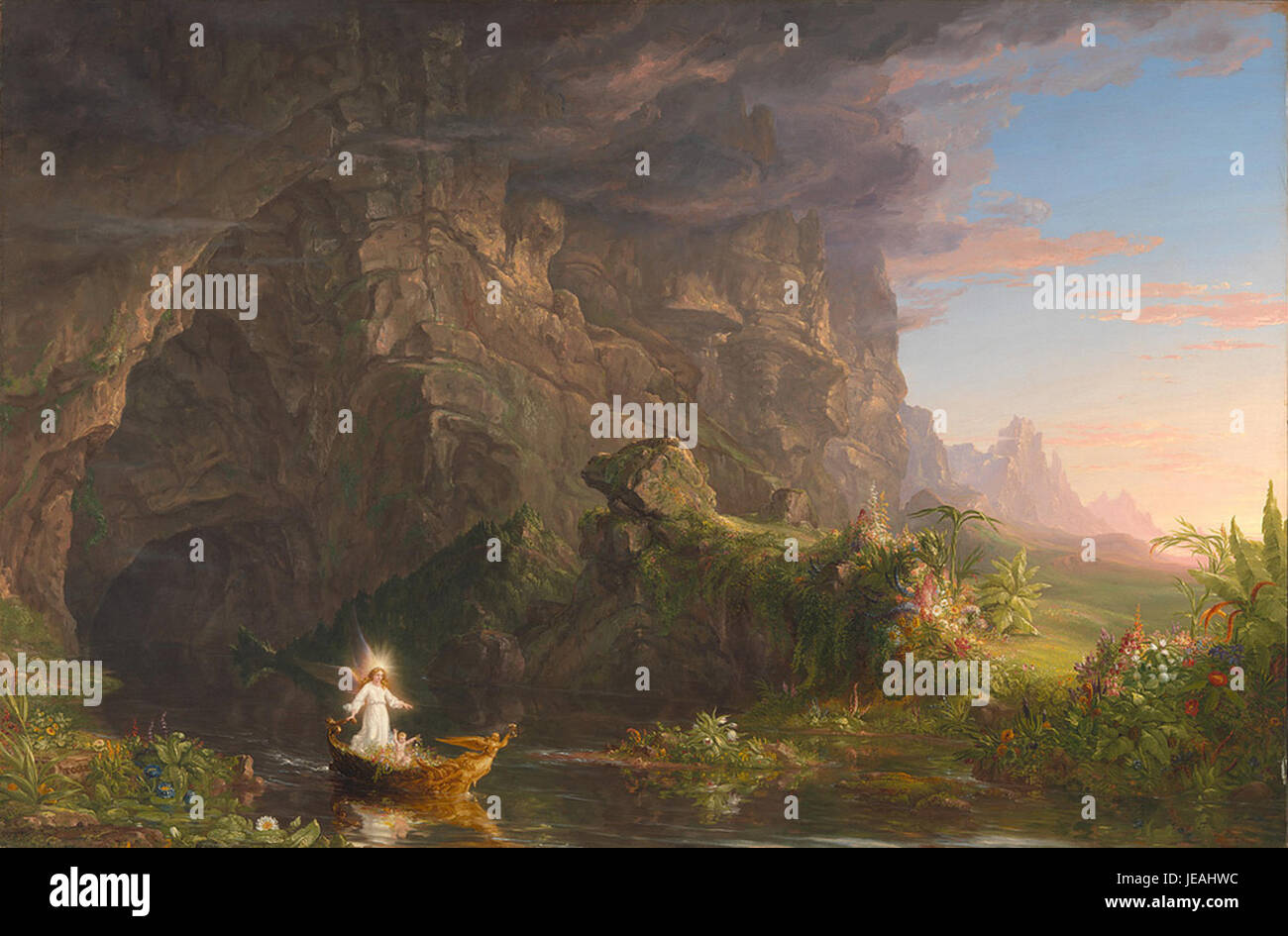 Thomas Cole's painting The Voyage of Life: Childhood (1840) is part of ...