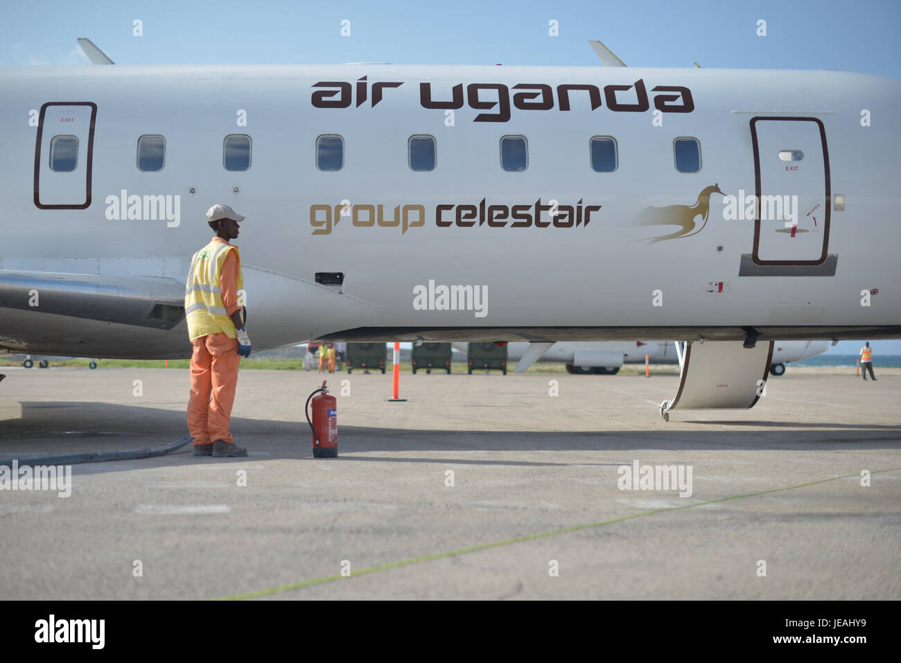This image from July 8, 2013, shows an Air Uganda aircraft. Air Uganda ...