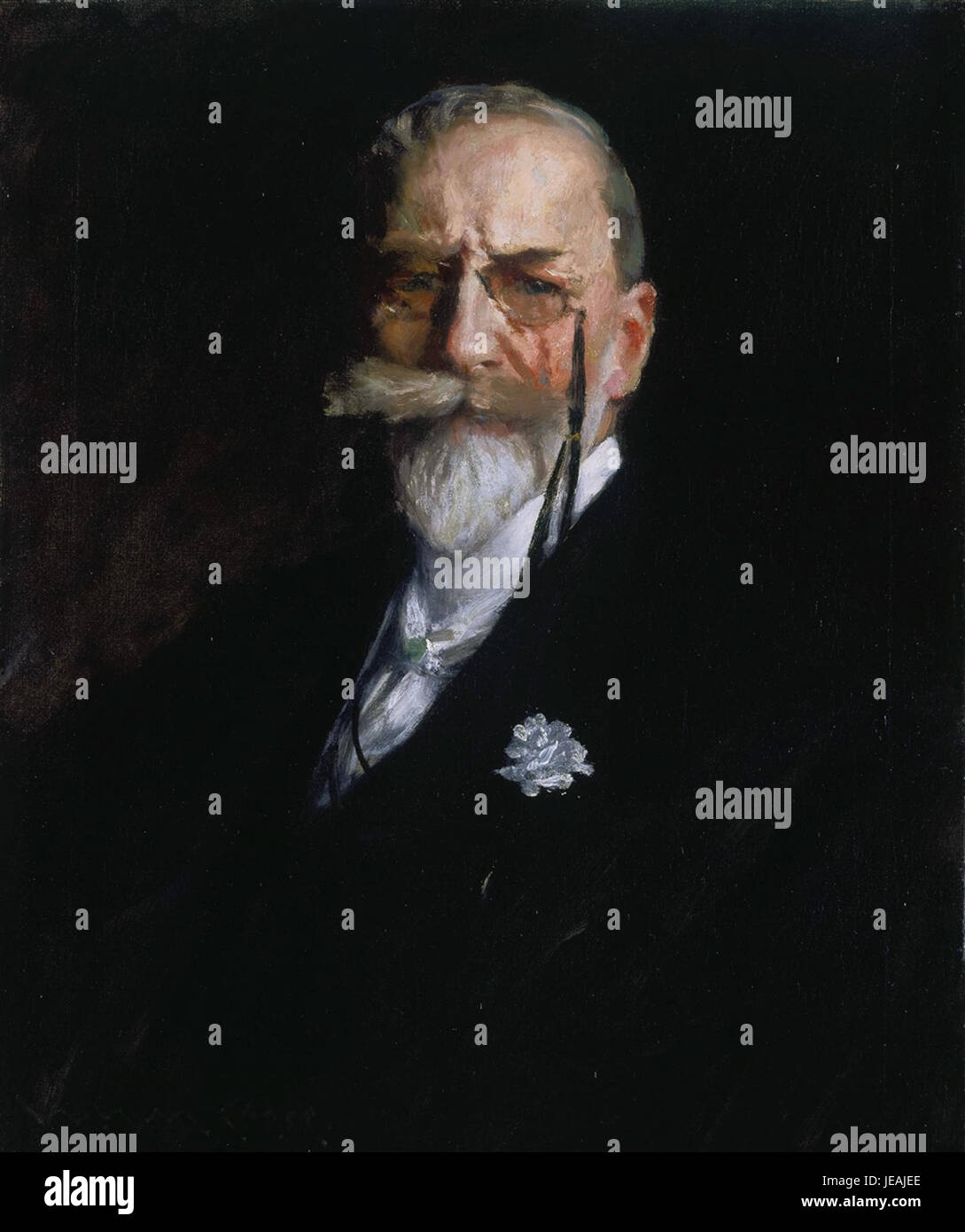 A self-portrait by William Merritt Chase, created around 1914 ...