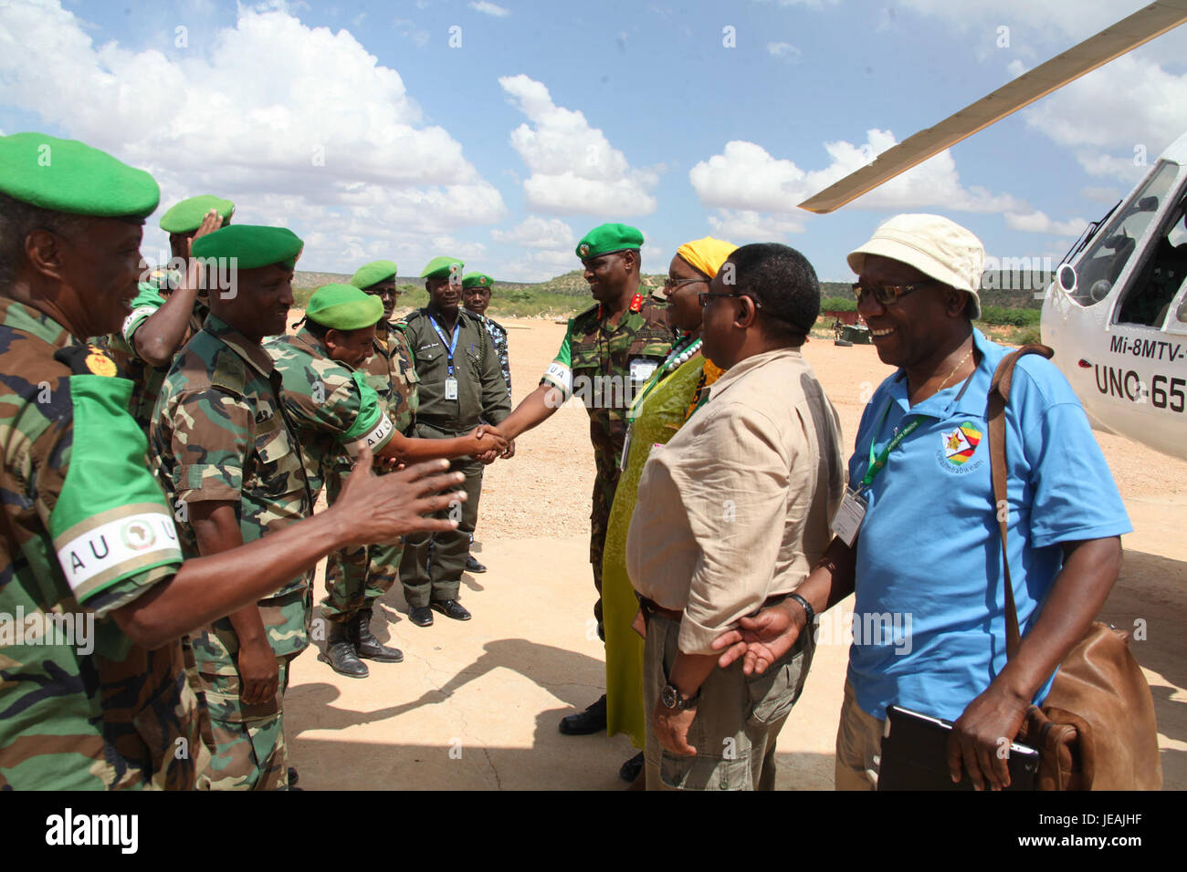 AMISOM and African Union (AU) delegation visit BeletWeyne, Somalia. The ...
