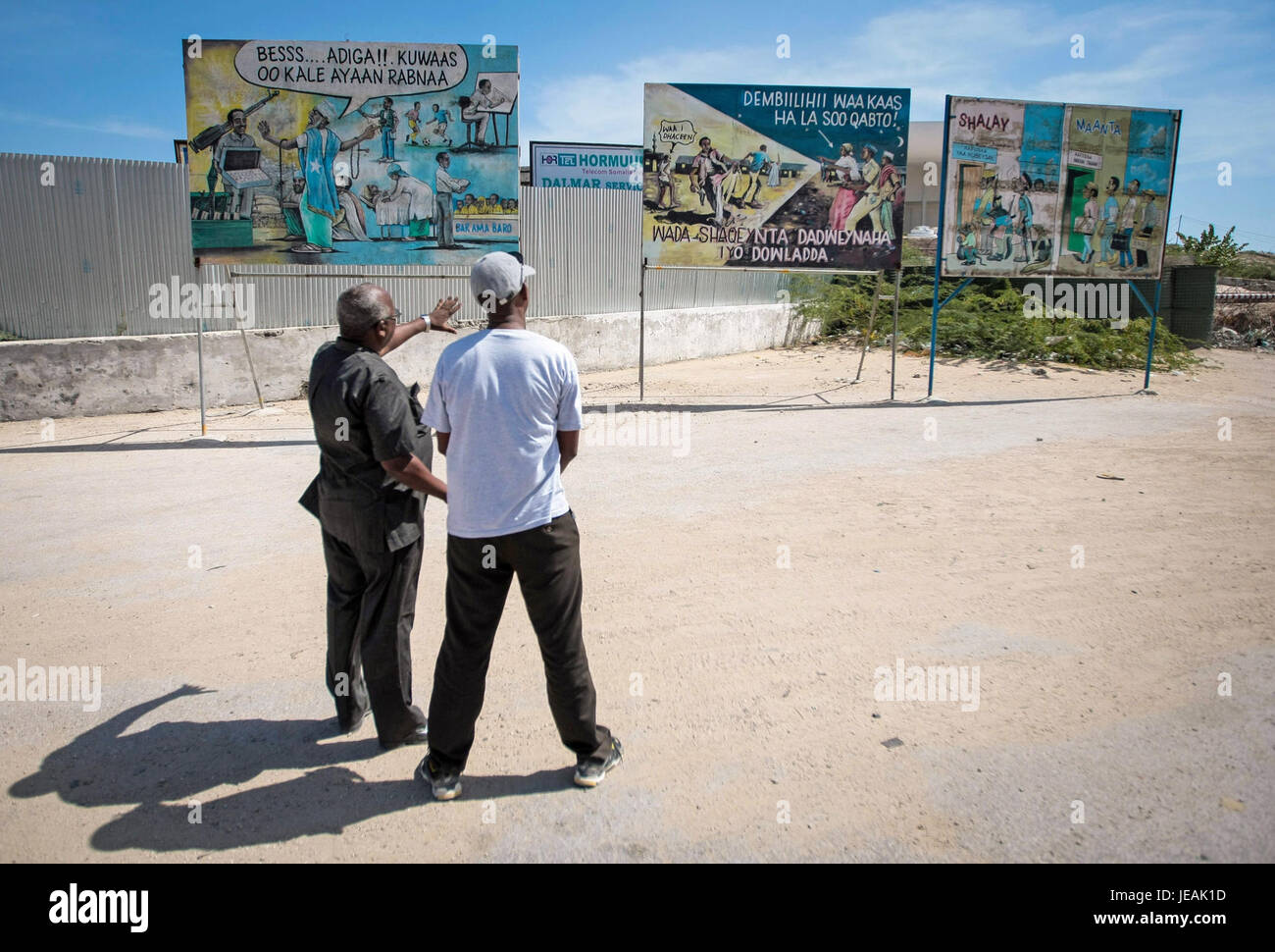 This photograph from January 15, 2013, captures Somali artists during a ...
