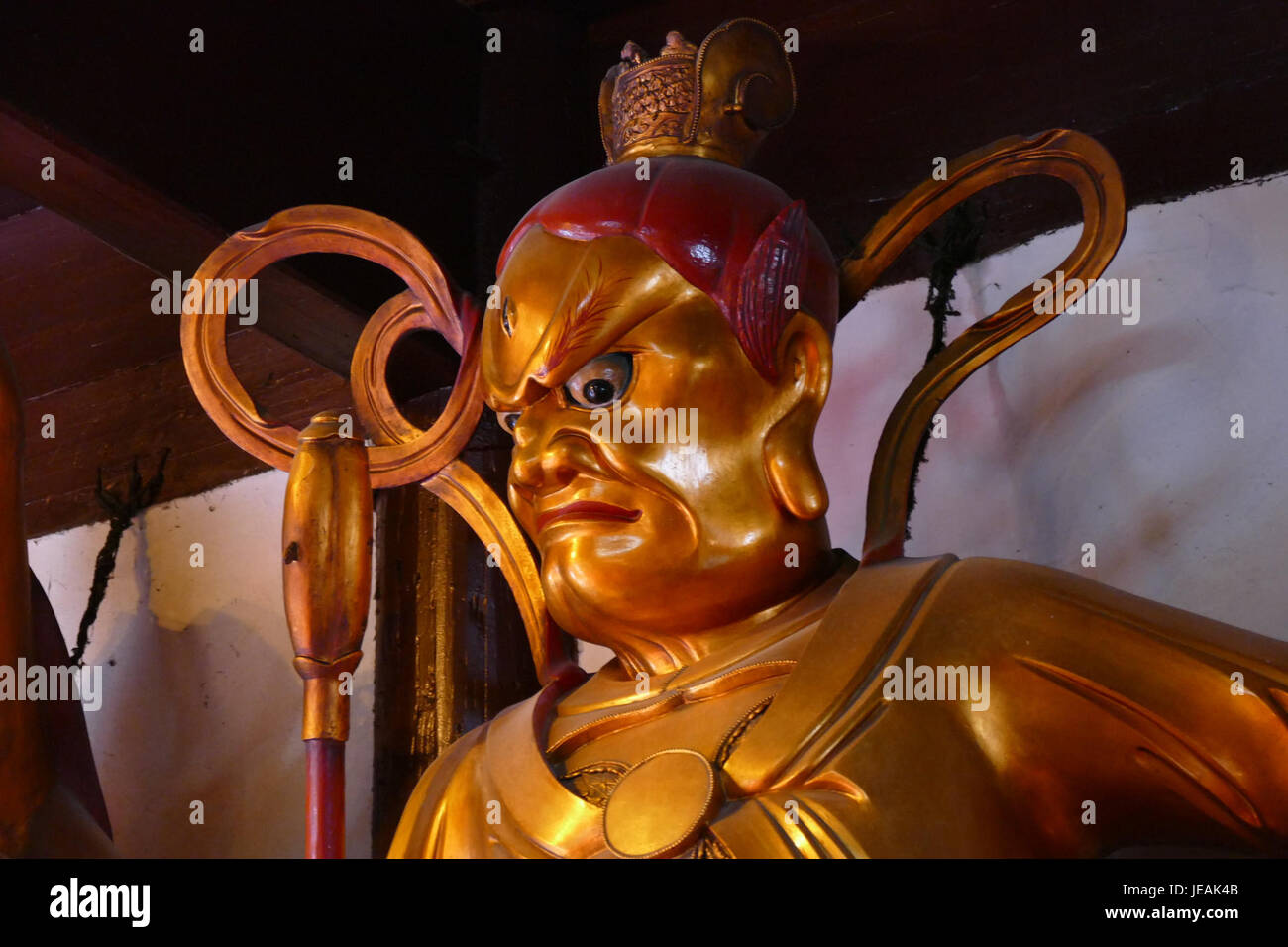 A photograph capturing the Demon Jade Buddha Temple in Shanghai ...