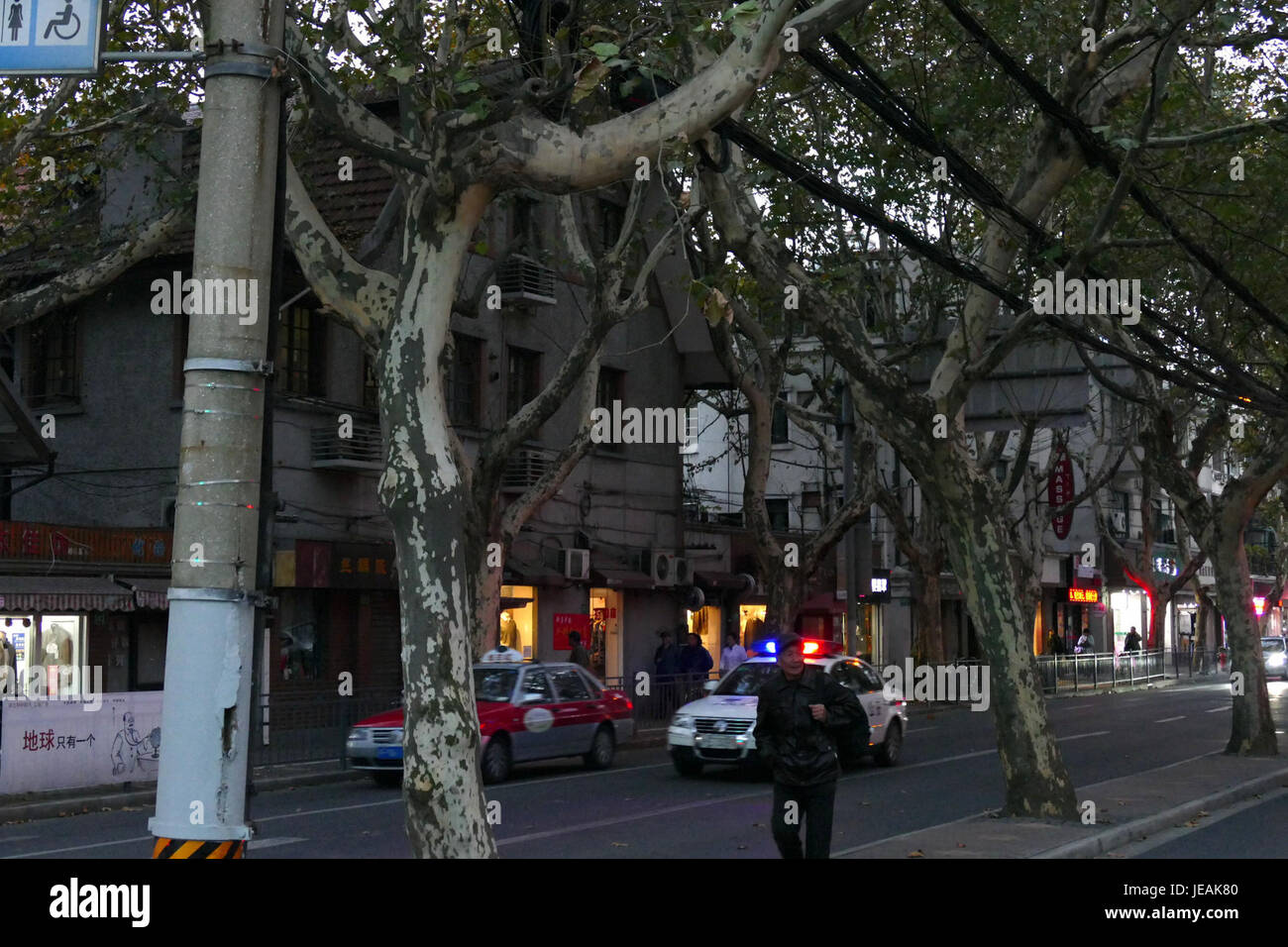 This photograph captures Ruijin Road in Shanghai, taken on November 17 ...