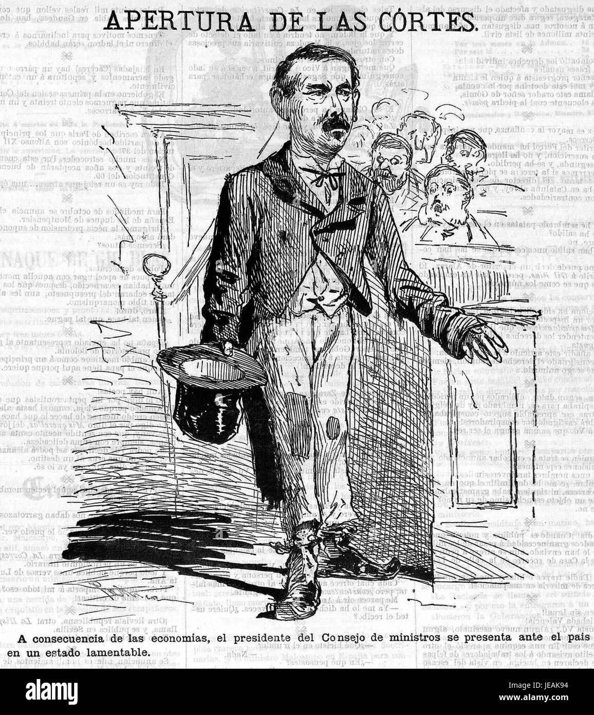 'Apertura de las Cortes' by Pellicer depicts the opening of the Spanish ...