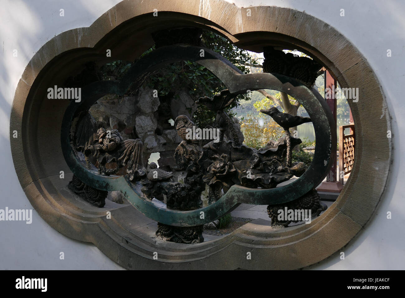 This image captures the Three Pools Mirroring the Moon, a scenic spot ...