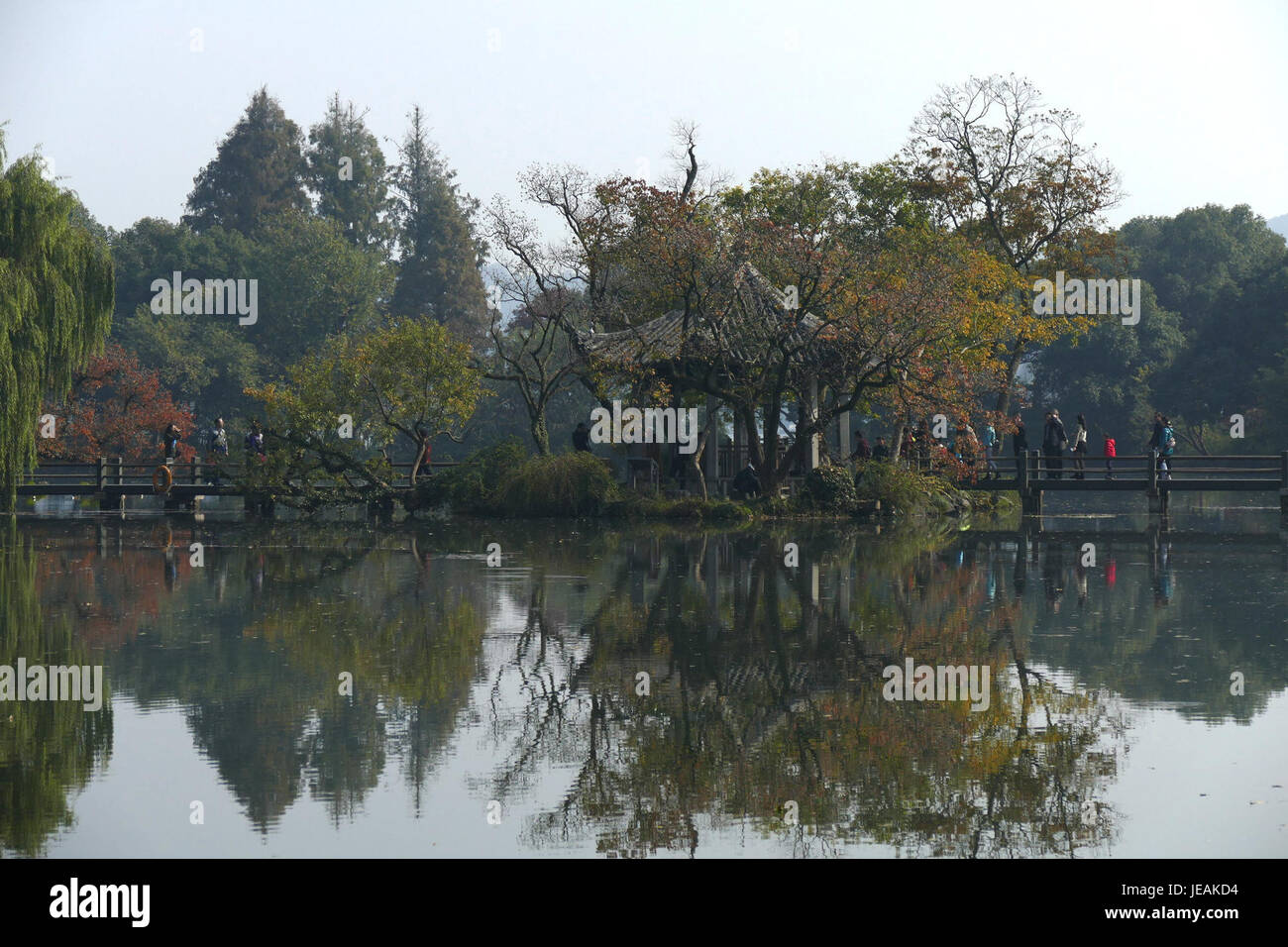 The 'Three Pools Mirroring the Moon' is a famous scenic spot located on ...