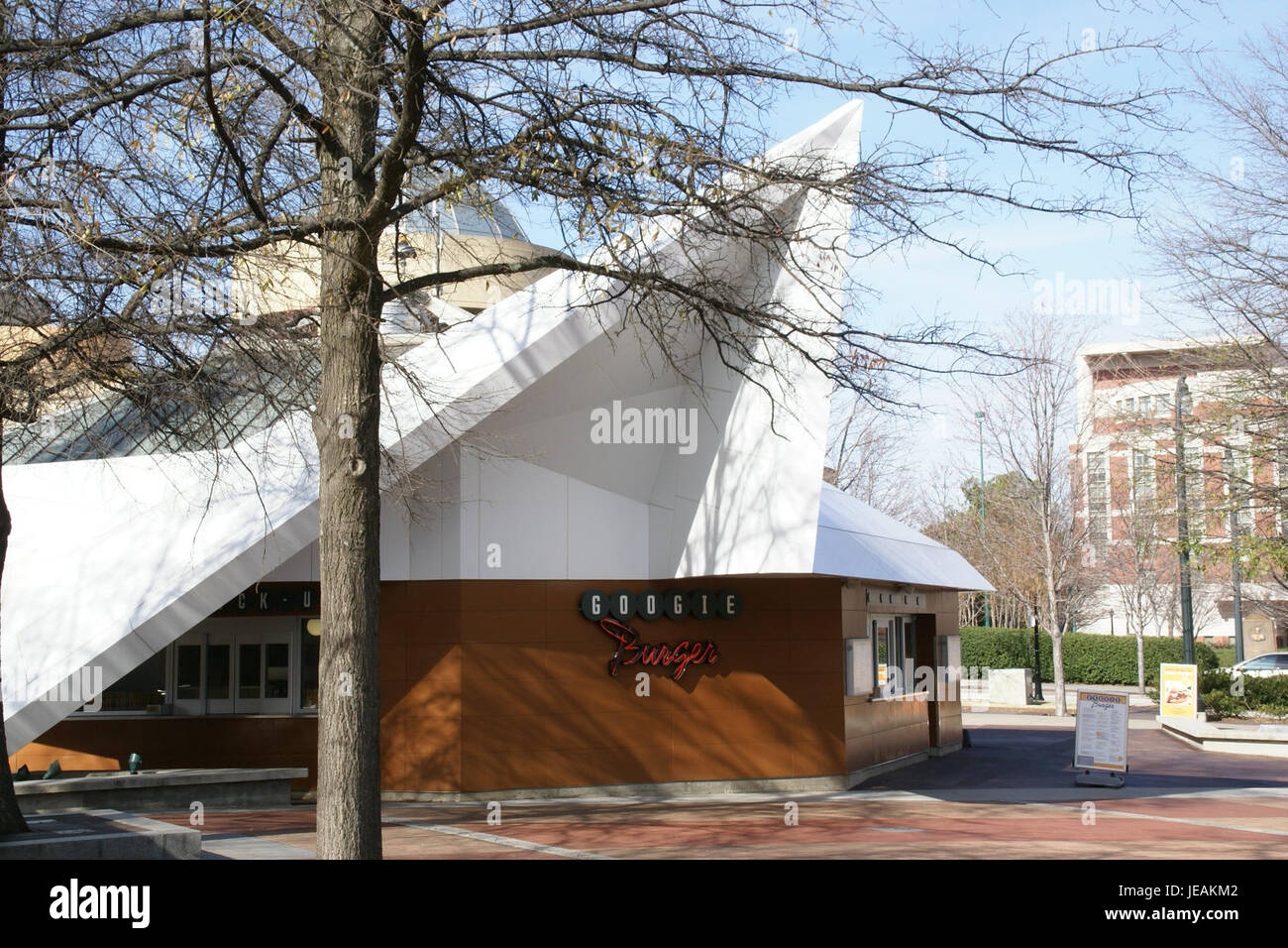 A photograph of Googie Burger, located in Centennial Olympic Park ...