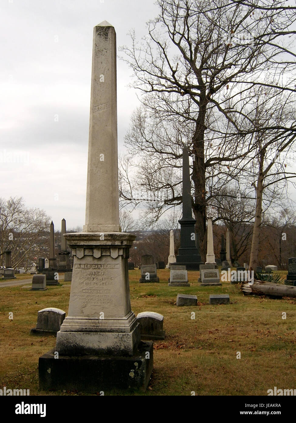 This image depicts Chartiers Cemetery, where prominent figures such as ...