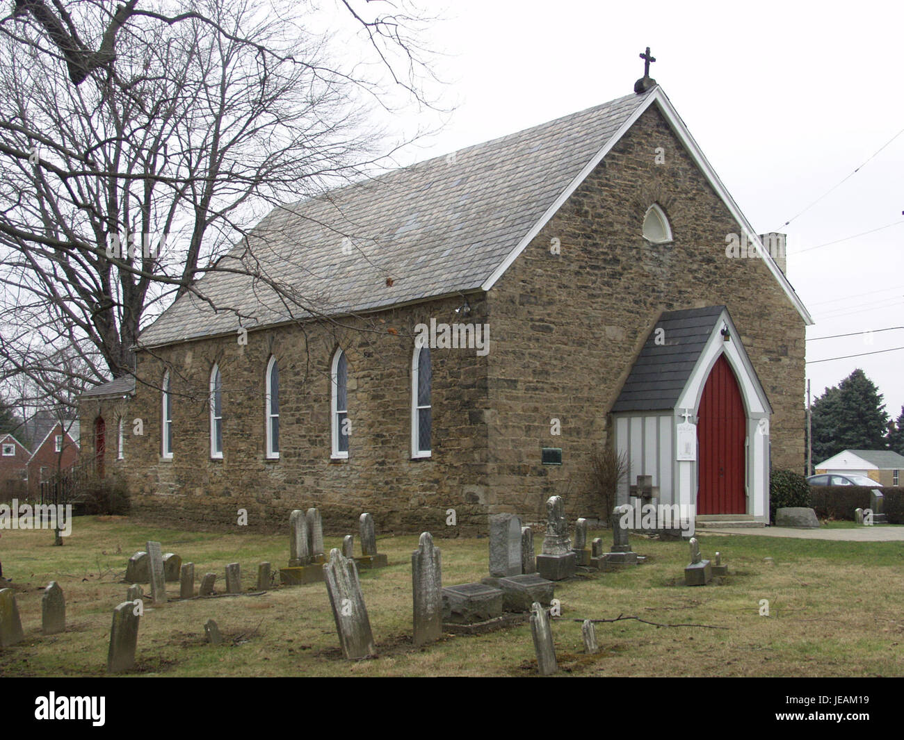The image features Old St. Luke's Church, located in Pittsburgh ...