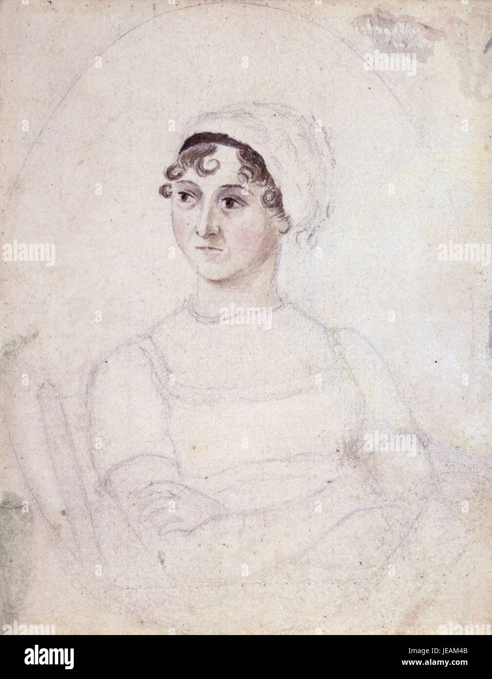 'Cassandra Austen's portrait of her sister Jane Austen (c. 1810 ...