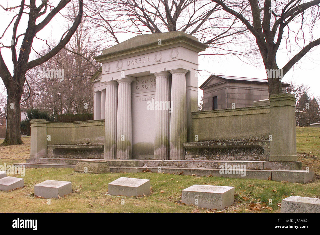 This image shows a view of Homewood Cemetery in Barber, taken in ...