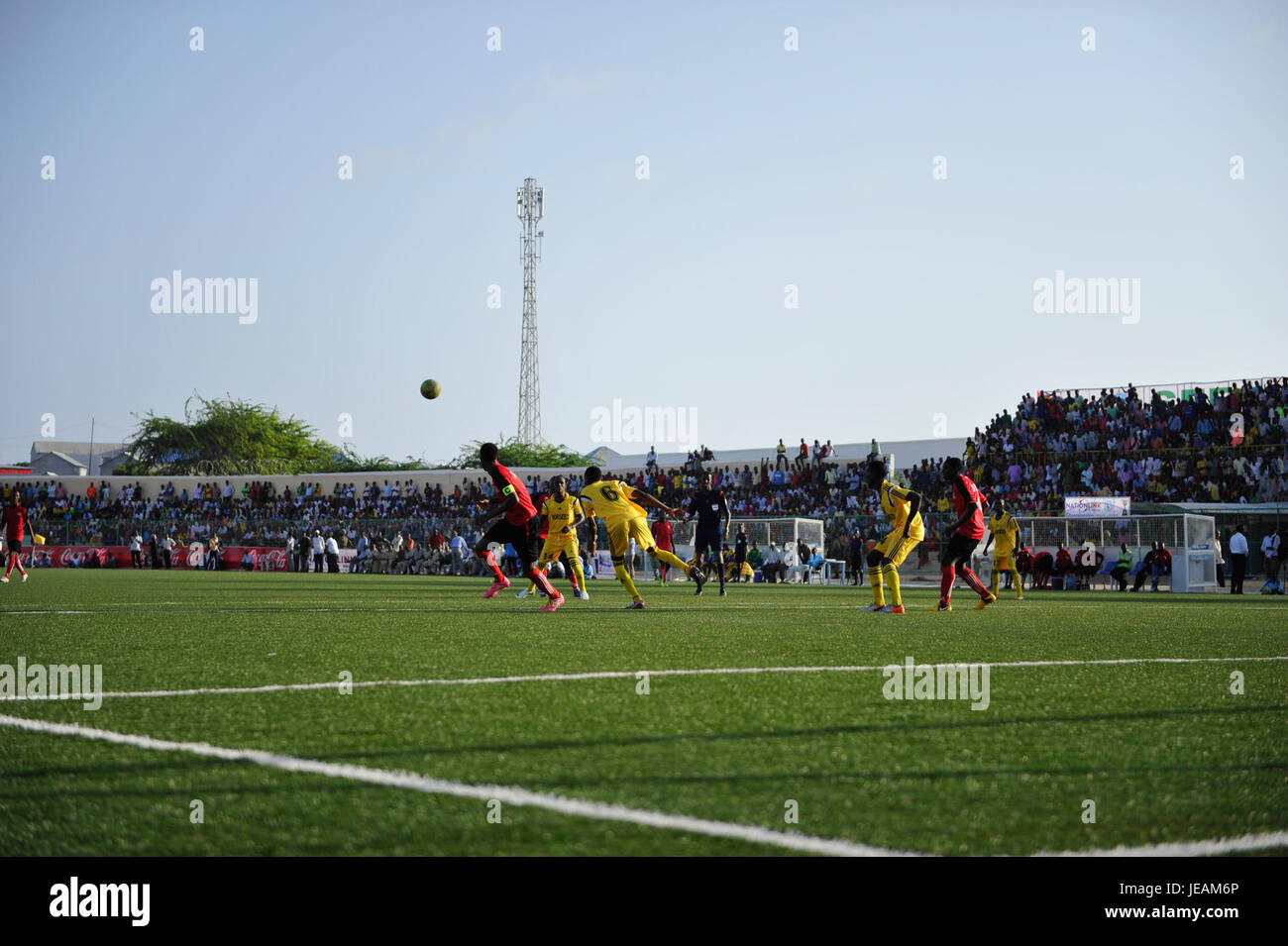 A photograph from a Somali football match held on December 19, 2014 ...