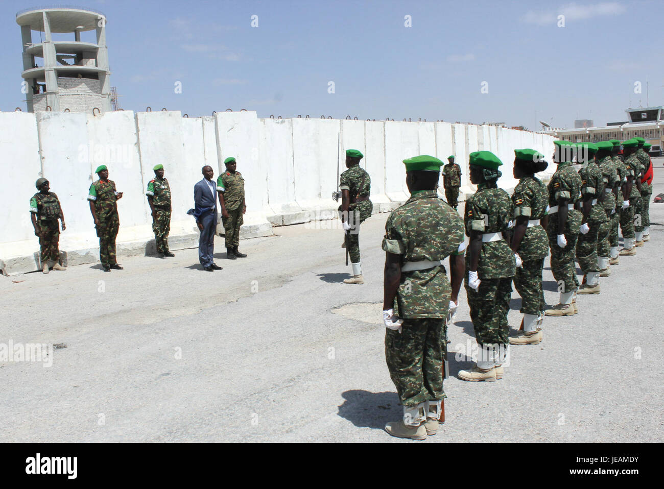 A photograph of the arrival of Burundi CDF personnel, illustrating ...