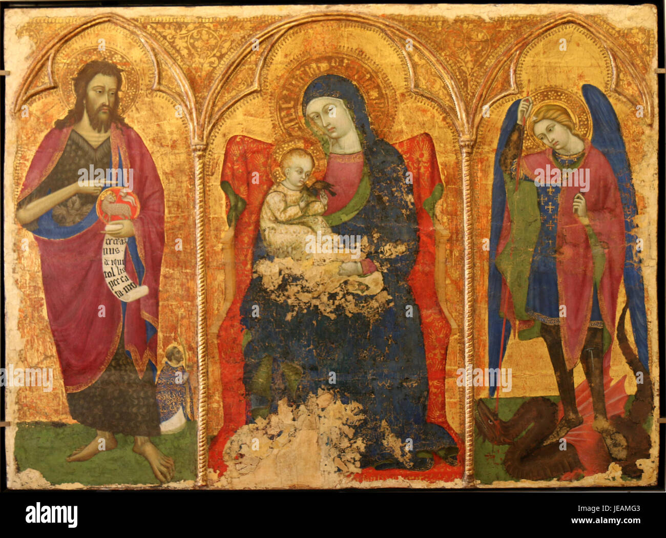 Barnaba da Modena’s 'La Vierge et l'Enfant' is a religious painting ...