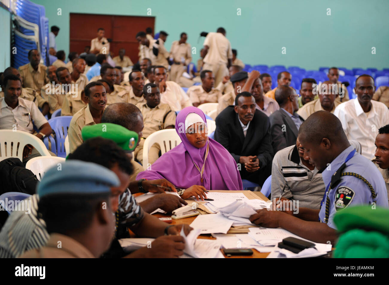 This photo depicts a police integration exercise, focusing on ...
