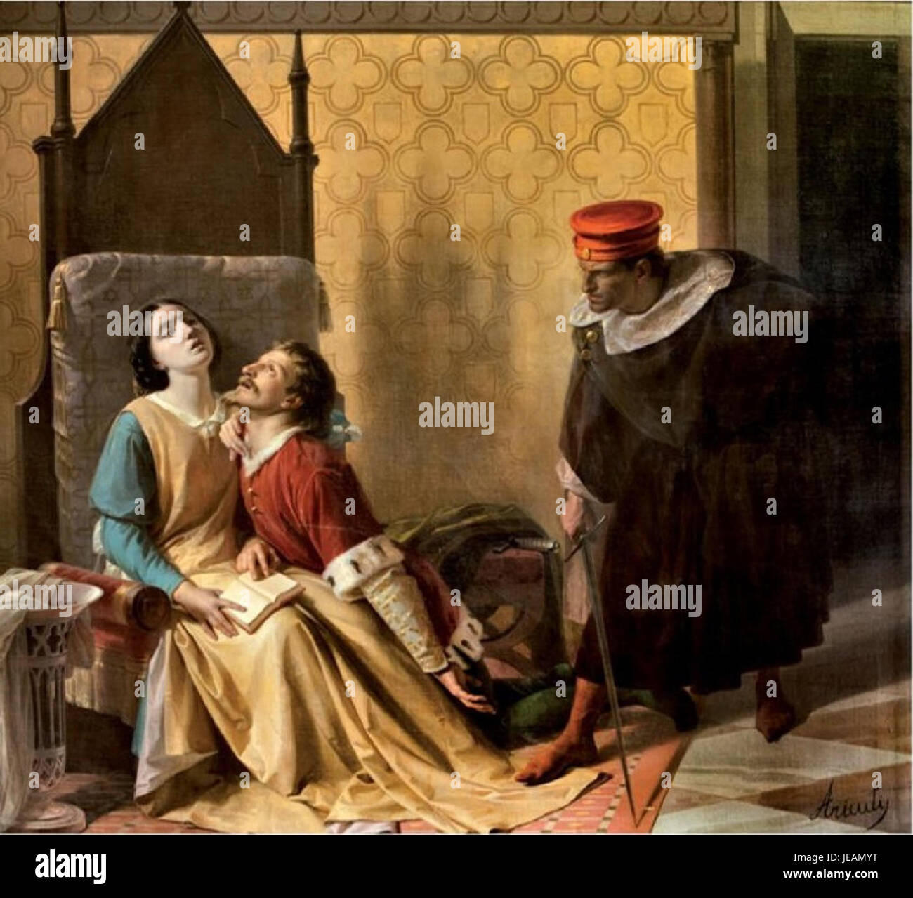 'Paolo e Francesca' by Carlo Arienti is a painting inspired by Dante's ...