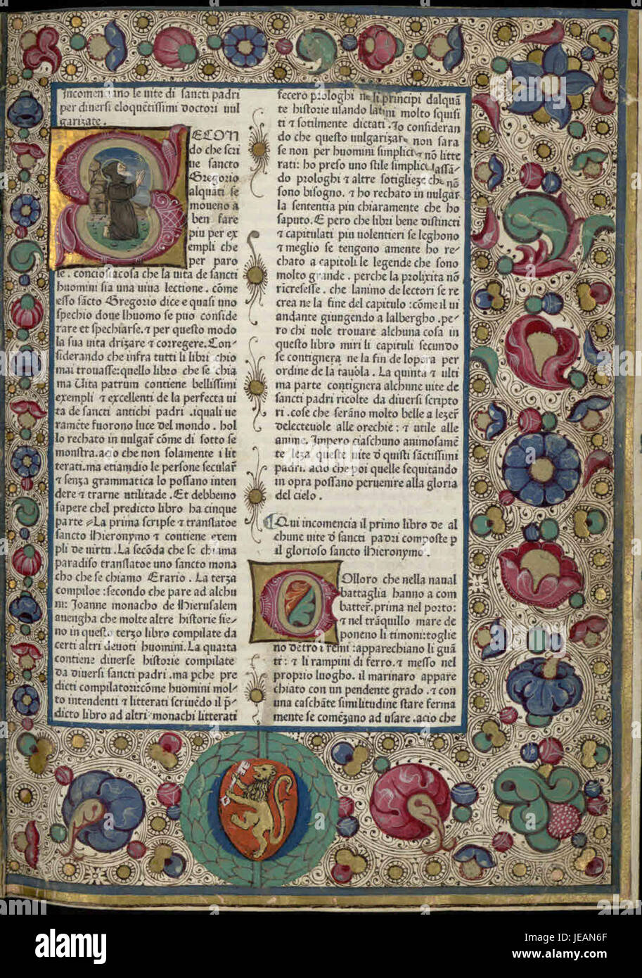 'Vitas Patrum' by Cavalca, dating from no later than 1474, is a ...