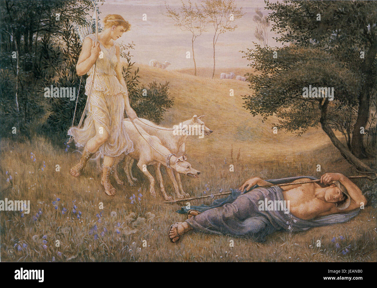 'Diana and Endymion' by Walter Crane is an artwork depicting the ...
