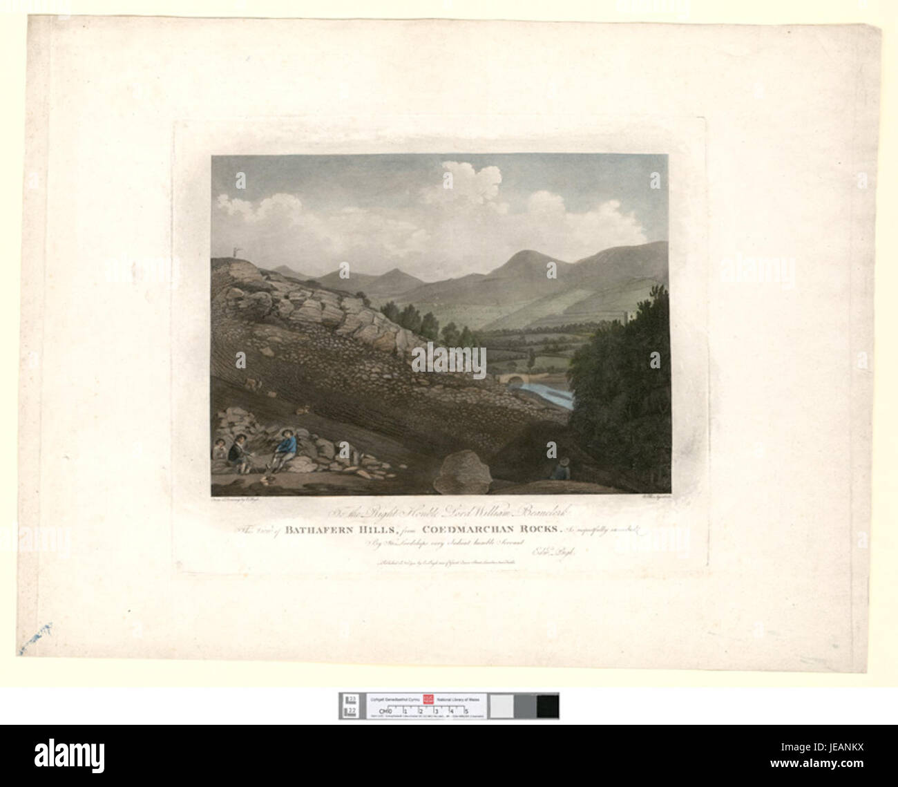 Bathafern Hills, from Coedmarchan Rocks Stock Photo - Alamy