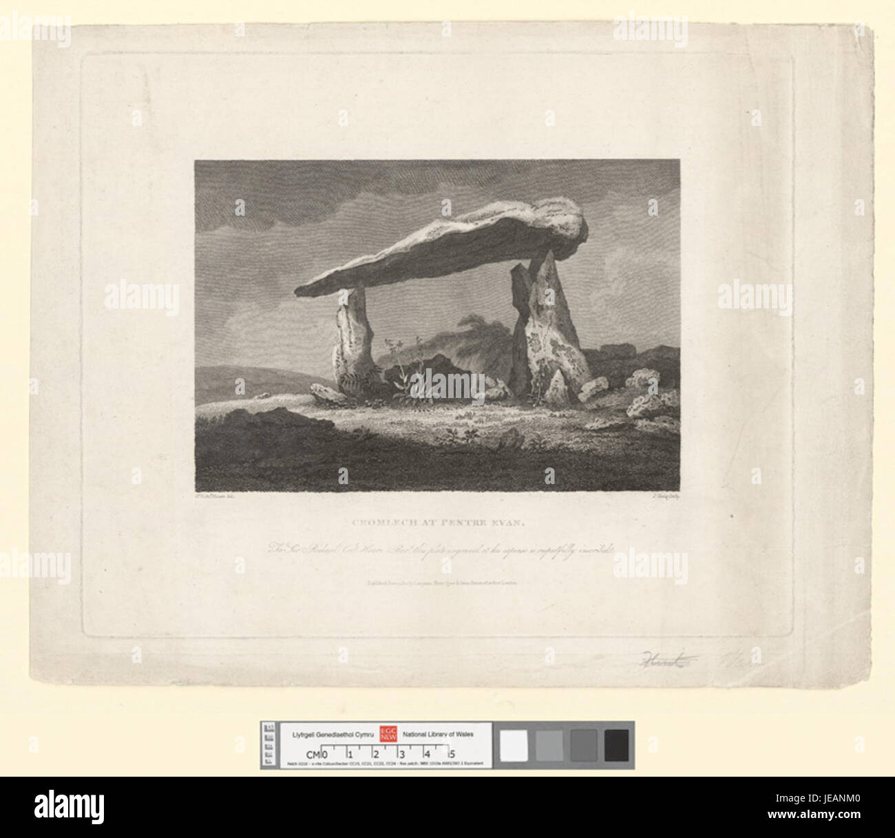 The Cromlech at Pentre Evan, located in Wales, is a prehistoric stone ...