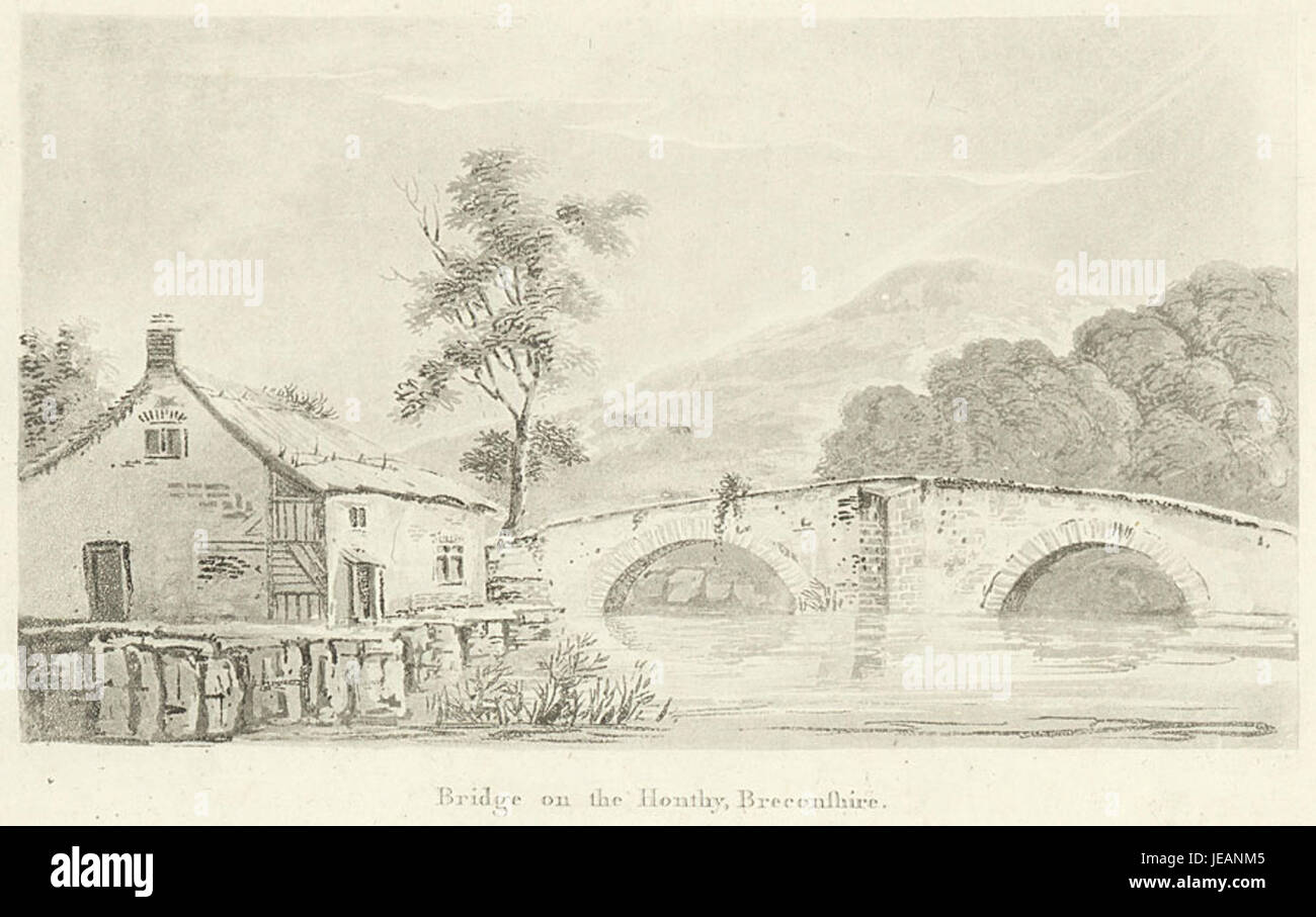 A photo of a bridge on the Honthy in Breconshire, Wales, showcasing its ...