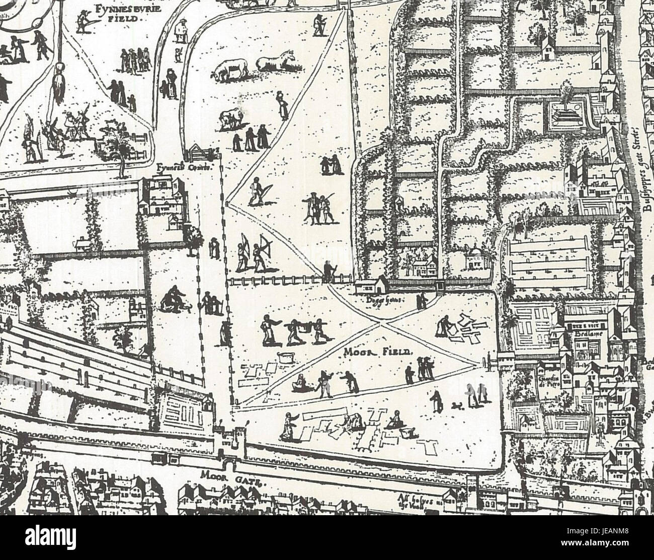 Moorfields map hi-res stock photography and images - Alamy