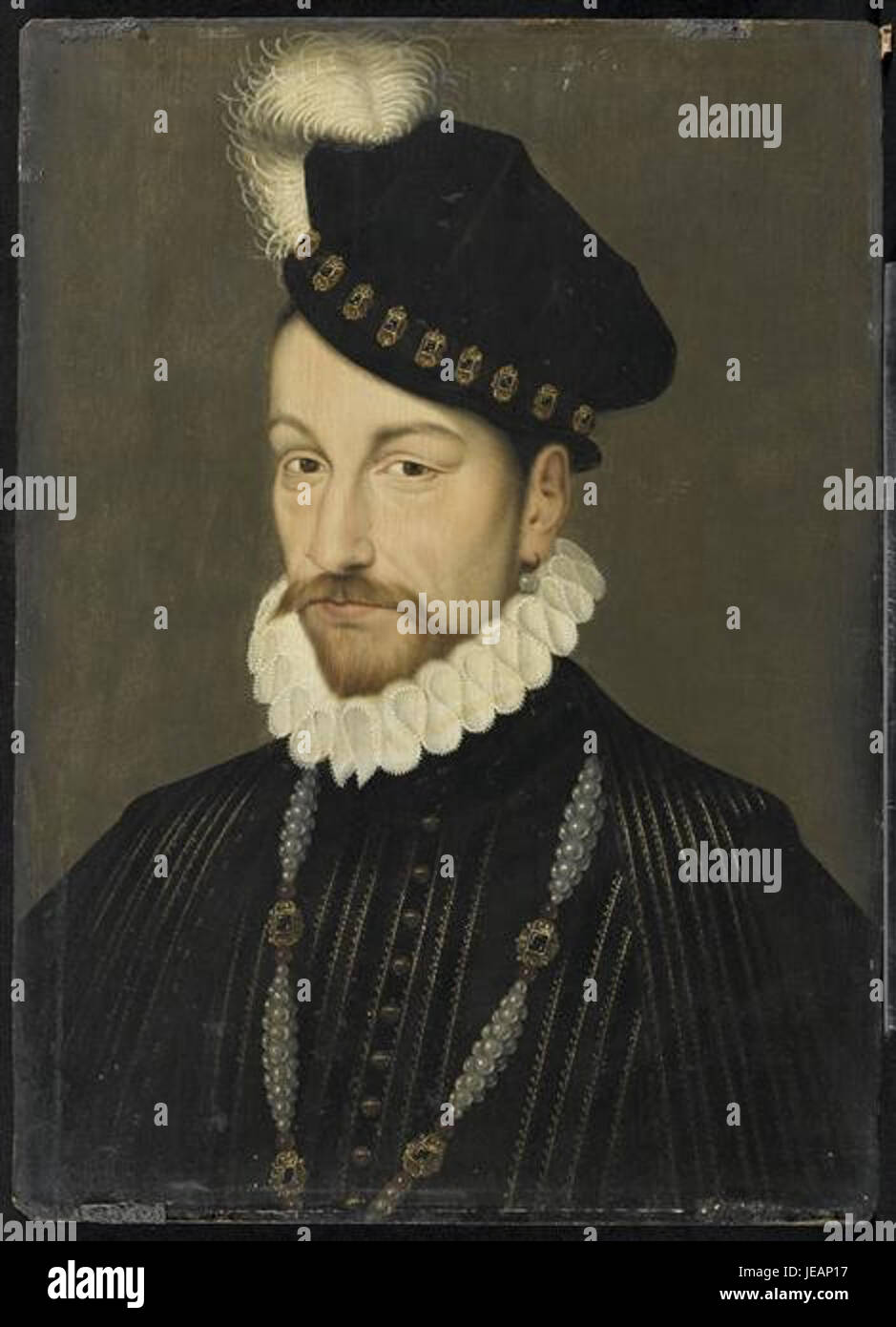 This is an artistic representation of Charles IX, King of France from 1560 to 1574. The ...