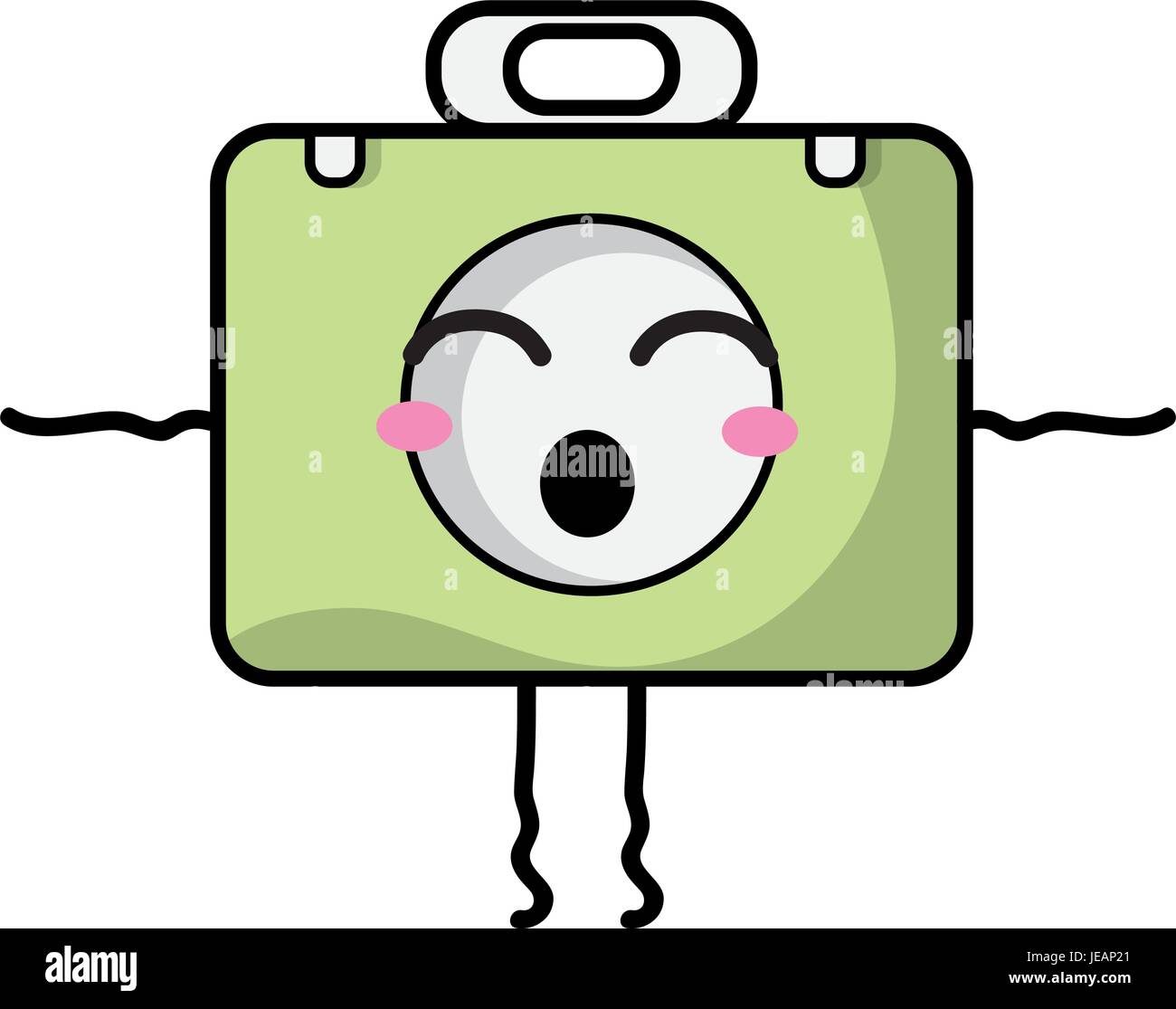 kawaii cute funny briefcase and medical kit Stock Vector Image & Art ...